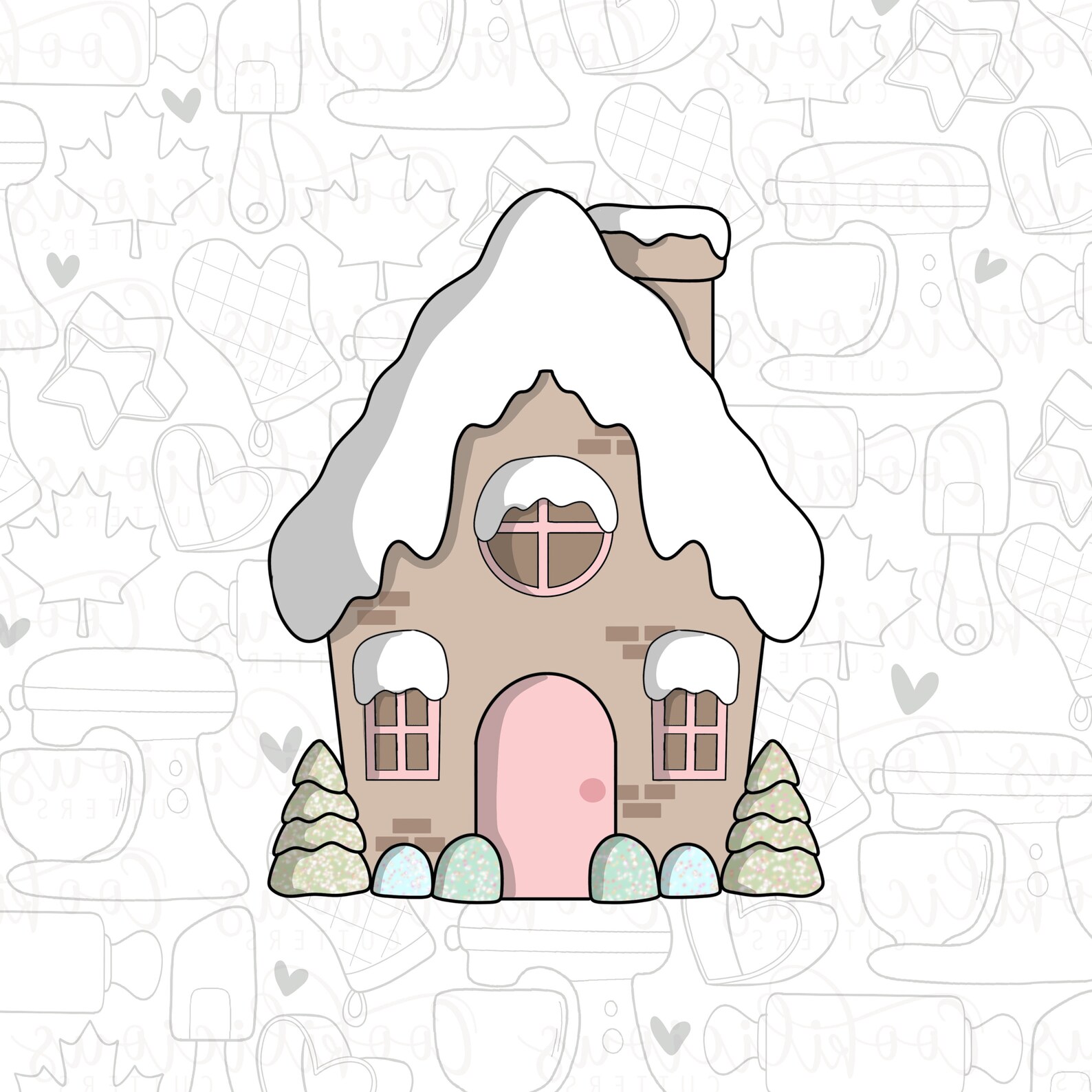 STL Chunky Gingy House | Christmas Cookies | Cookie Cutter STL | STL ...