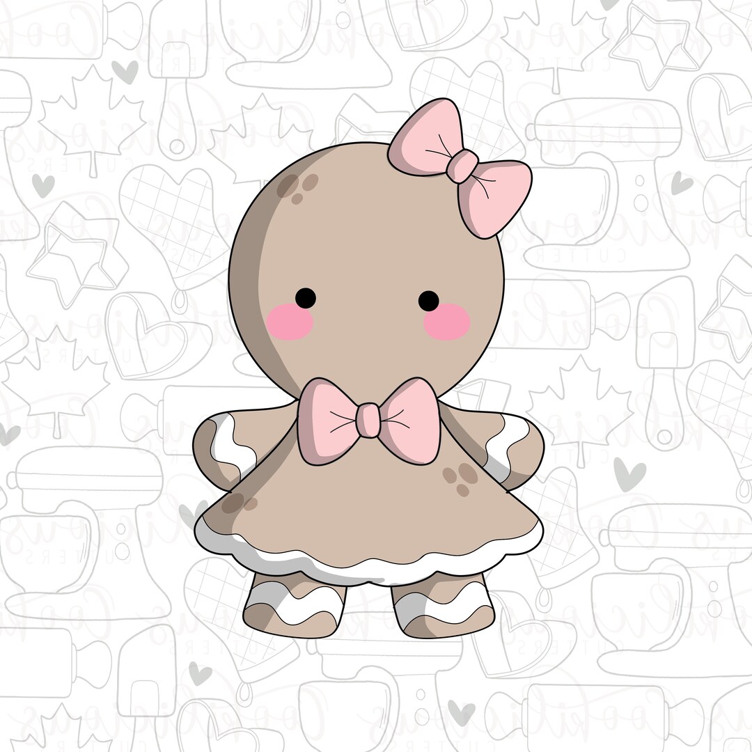 STL Chunky Gingy Girl | Christmas Cookies | Cookie Cutter STL | STL ...