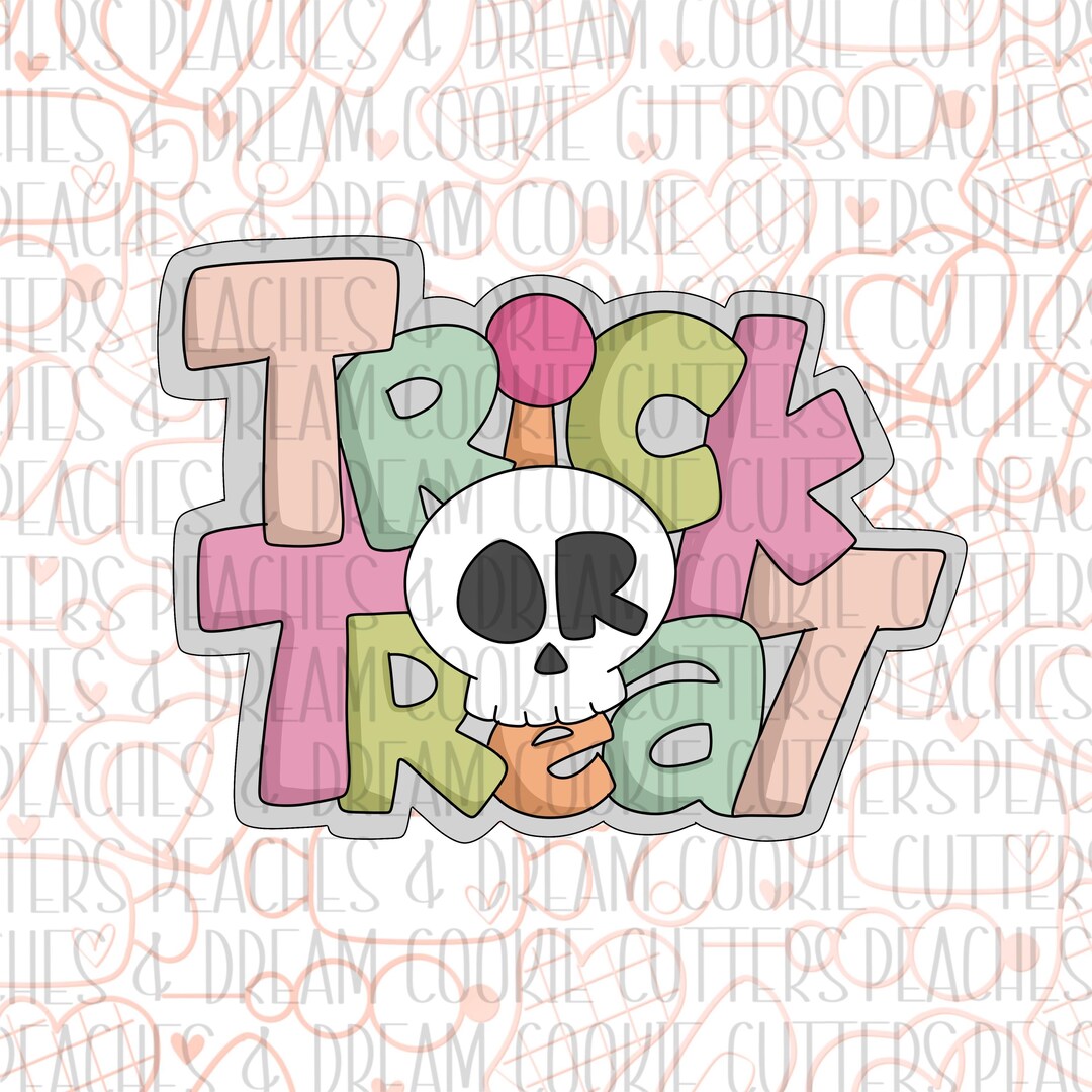 STL Chunky Trick or Treat | Sugar Cookies | Cookie Cutter STL | STL ...