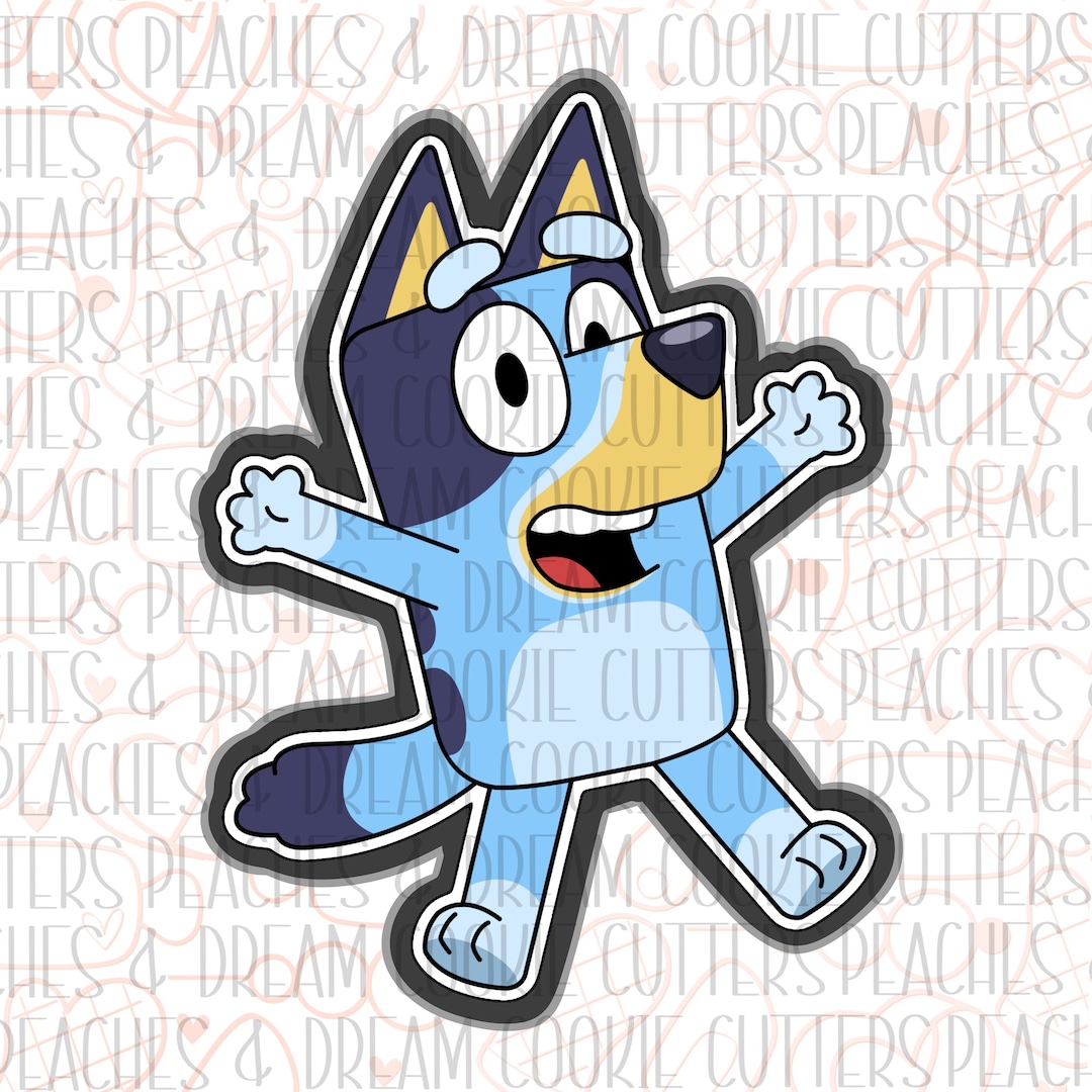 STL Blue Dog Jumping Sugar Cookies Cookie Cutter STL STL Files Tv ...