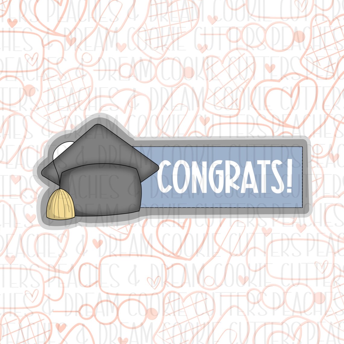 STL Grad Cap Name Card | Graduation Cookie Cutter | School | Digital ...