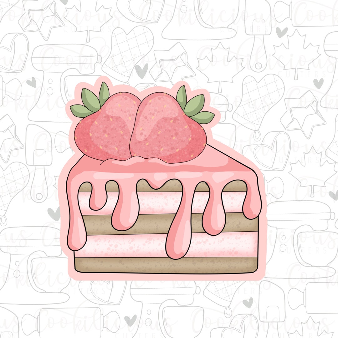STL Strawberry Cake Slice | Summer Cookie Cutter | Food | Birthday ...