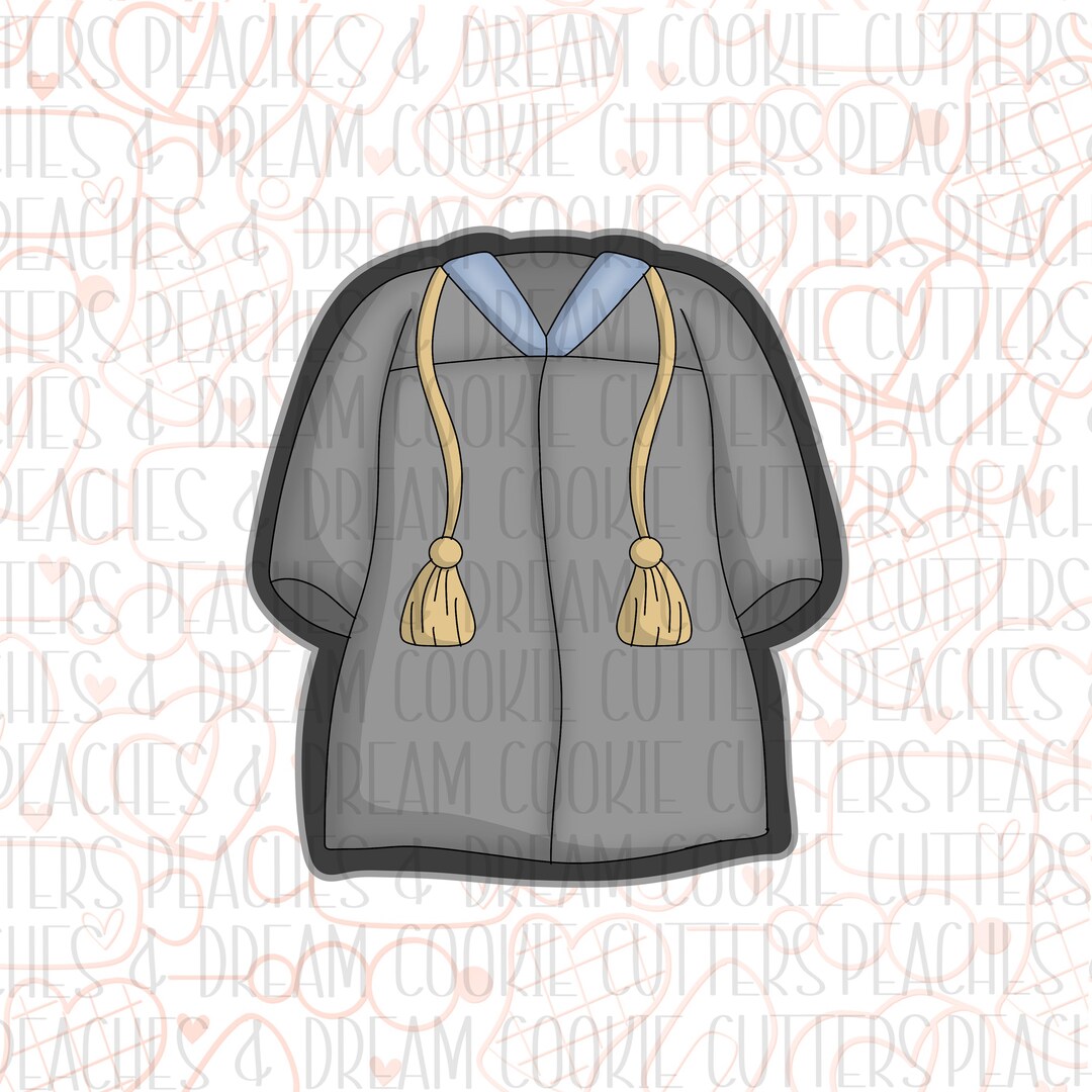 STL Chunky Grad Gown | Graduation Cookie Cutter | School | Digital File ...