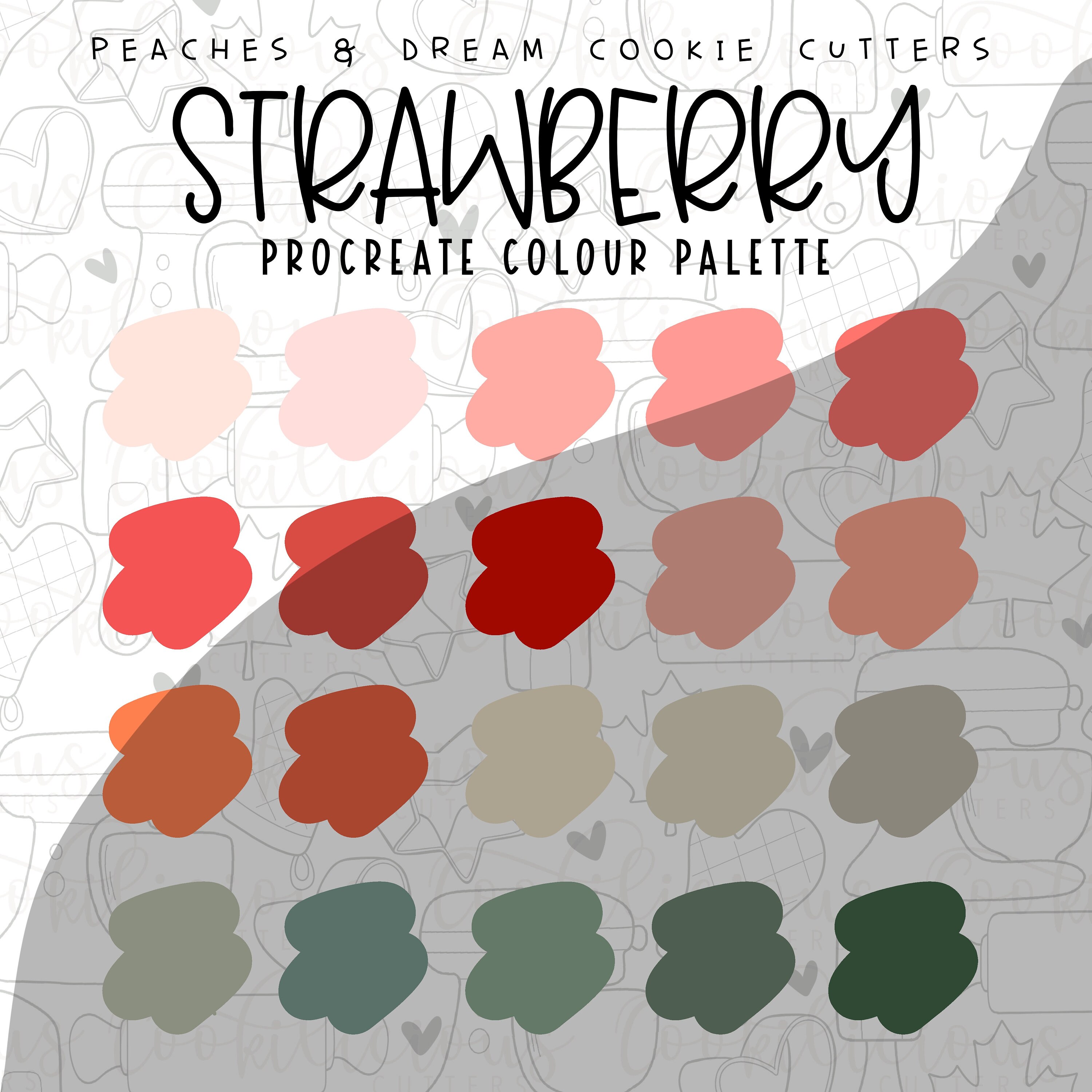 STRAWBERRY Color Palette Procreate Colour Palette Digital Planner ...