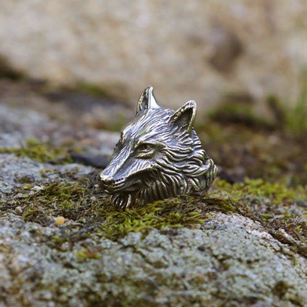 Wolf Ring - Etsy