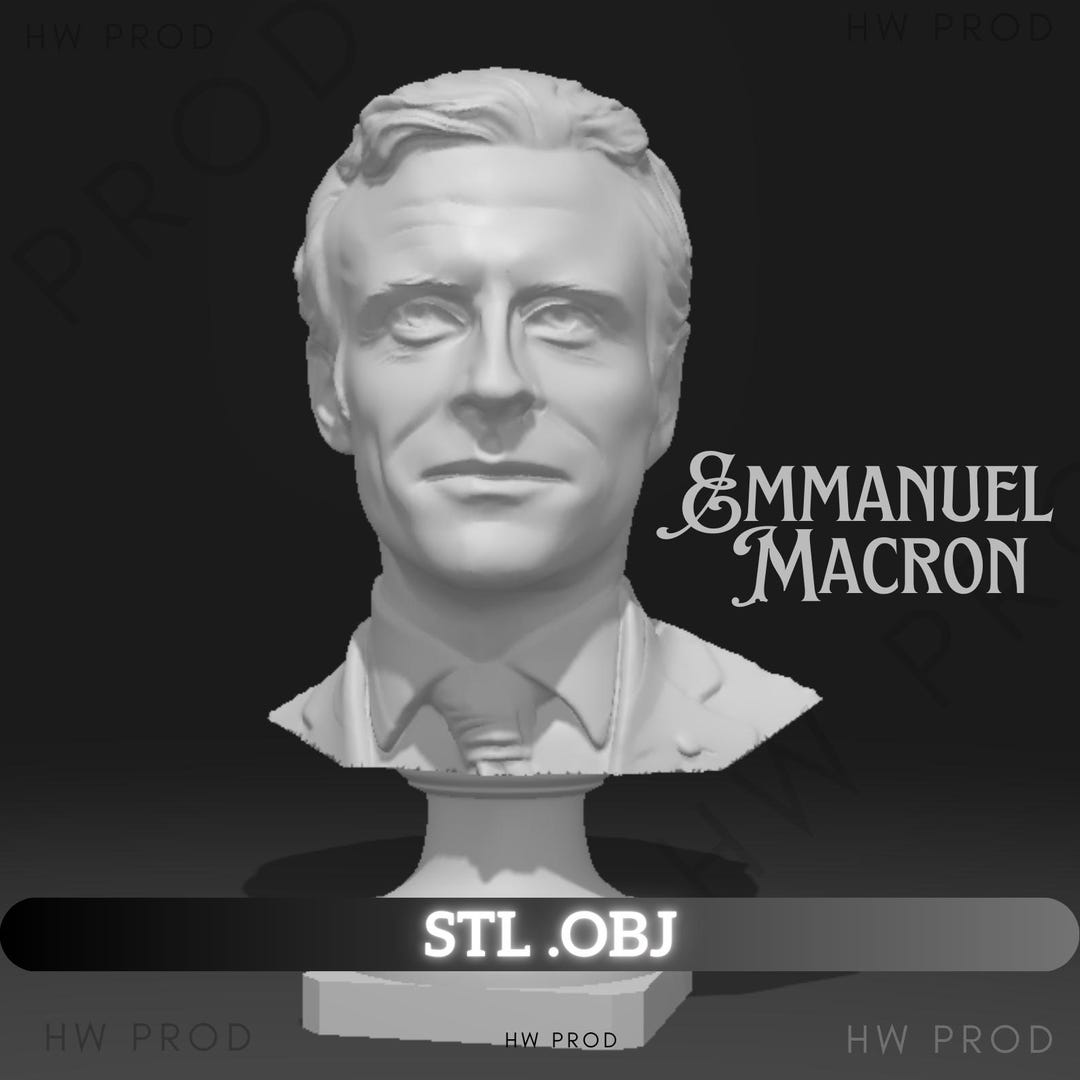 Emmanuel Macron Ultra-realistic 3D STL Model | STL & OBJ | Downloadable ...