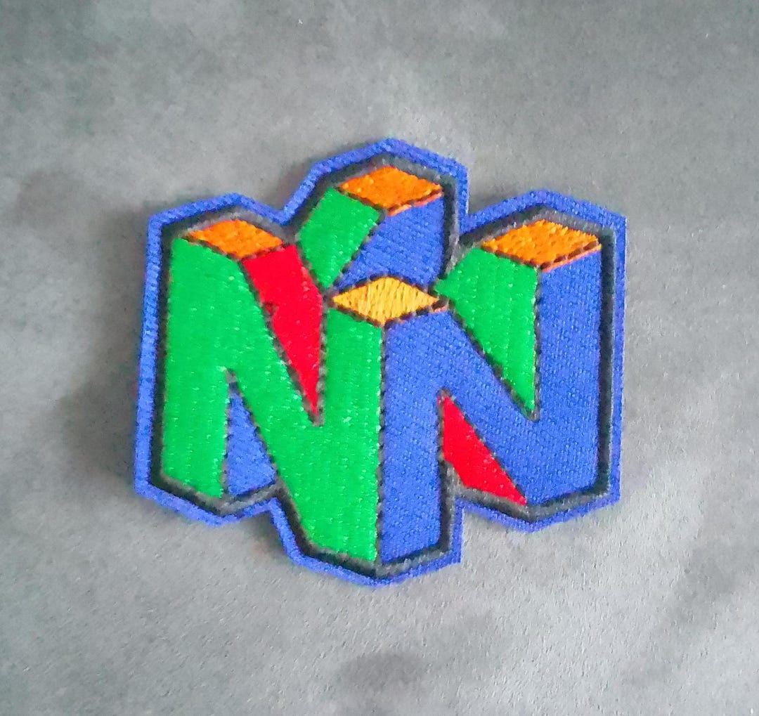 Nintendo 64 Iron-on Patch Embroidered N64 Logo Ideal for Jacket, Bag ...