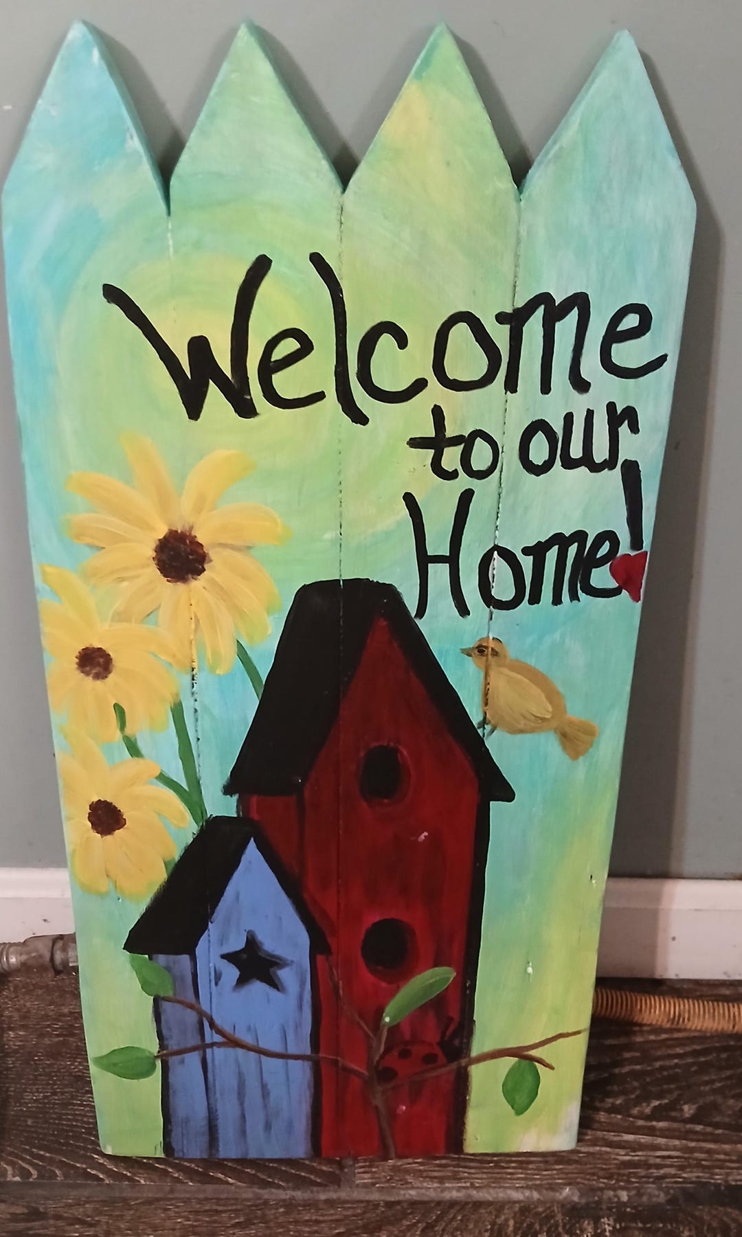 Birdhouse Welcome Sign - Etsy
