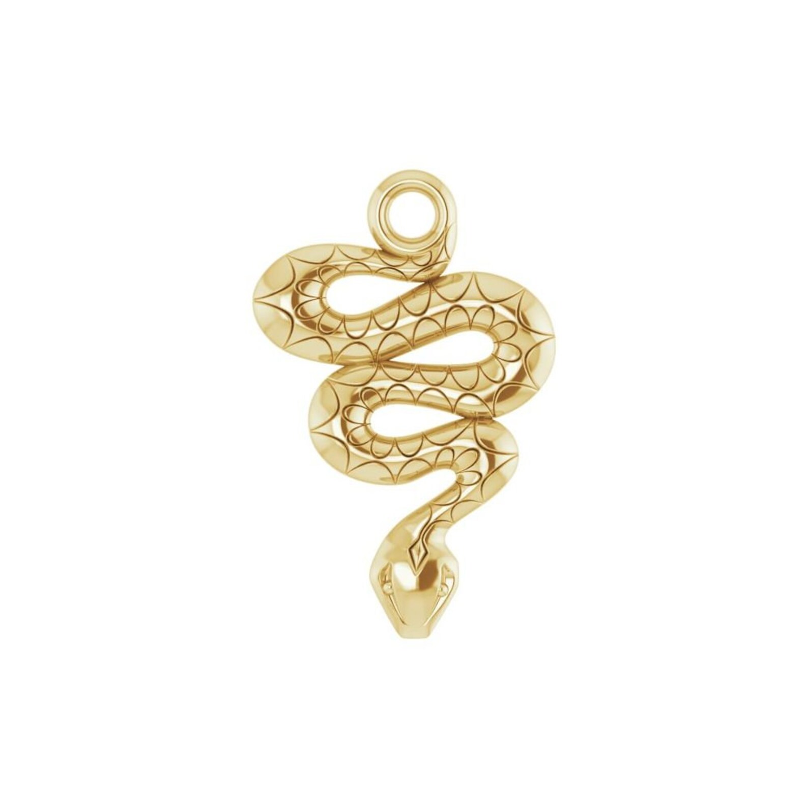 Gold Snake Charm 14K/18K Solid Gold - Etsy
