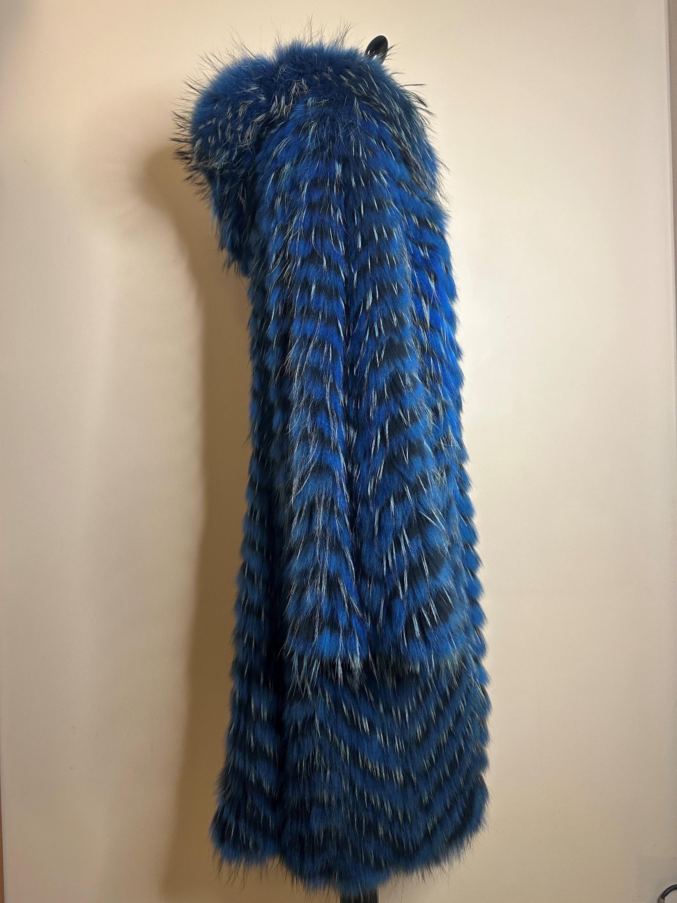 Raccoon Fur Coat, Cashmere Fur Coat, Luxury Fur Coat, Hooded Fur Coat ...