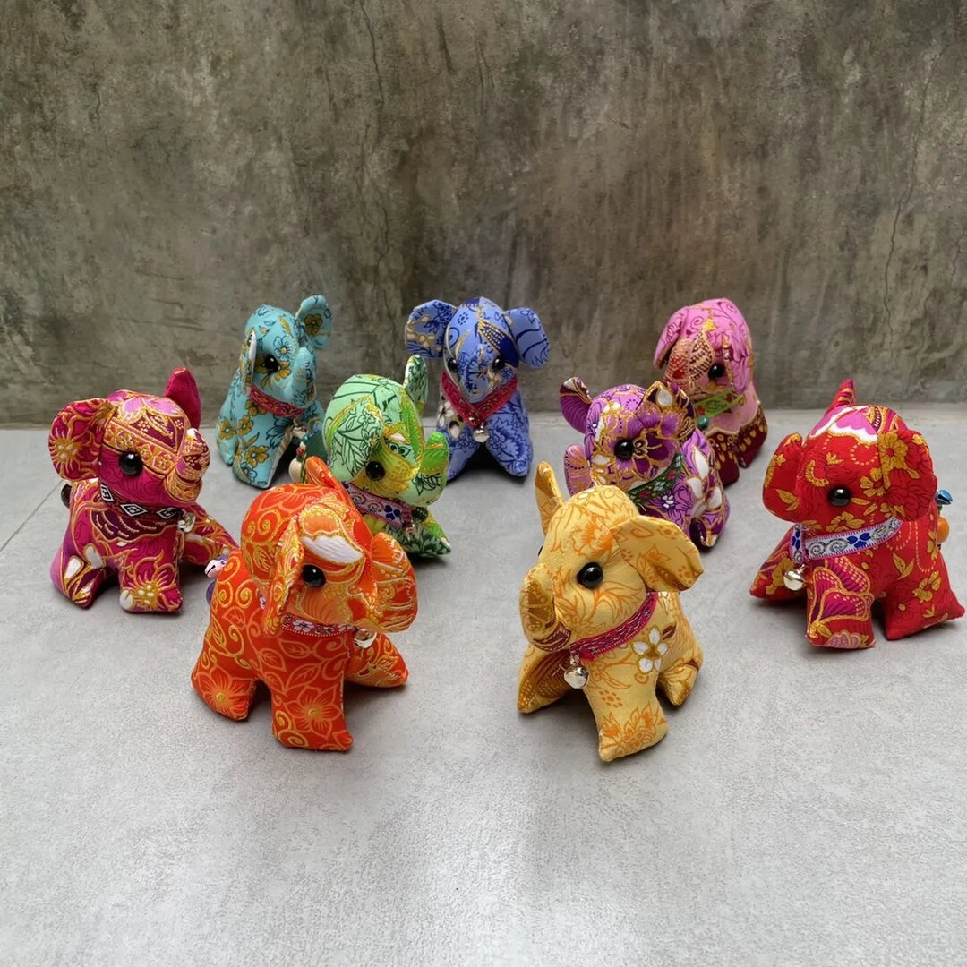 Elephant Toy Plush, Thai Elephant Doll, Plushie Stuffed Animal, Kid ...