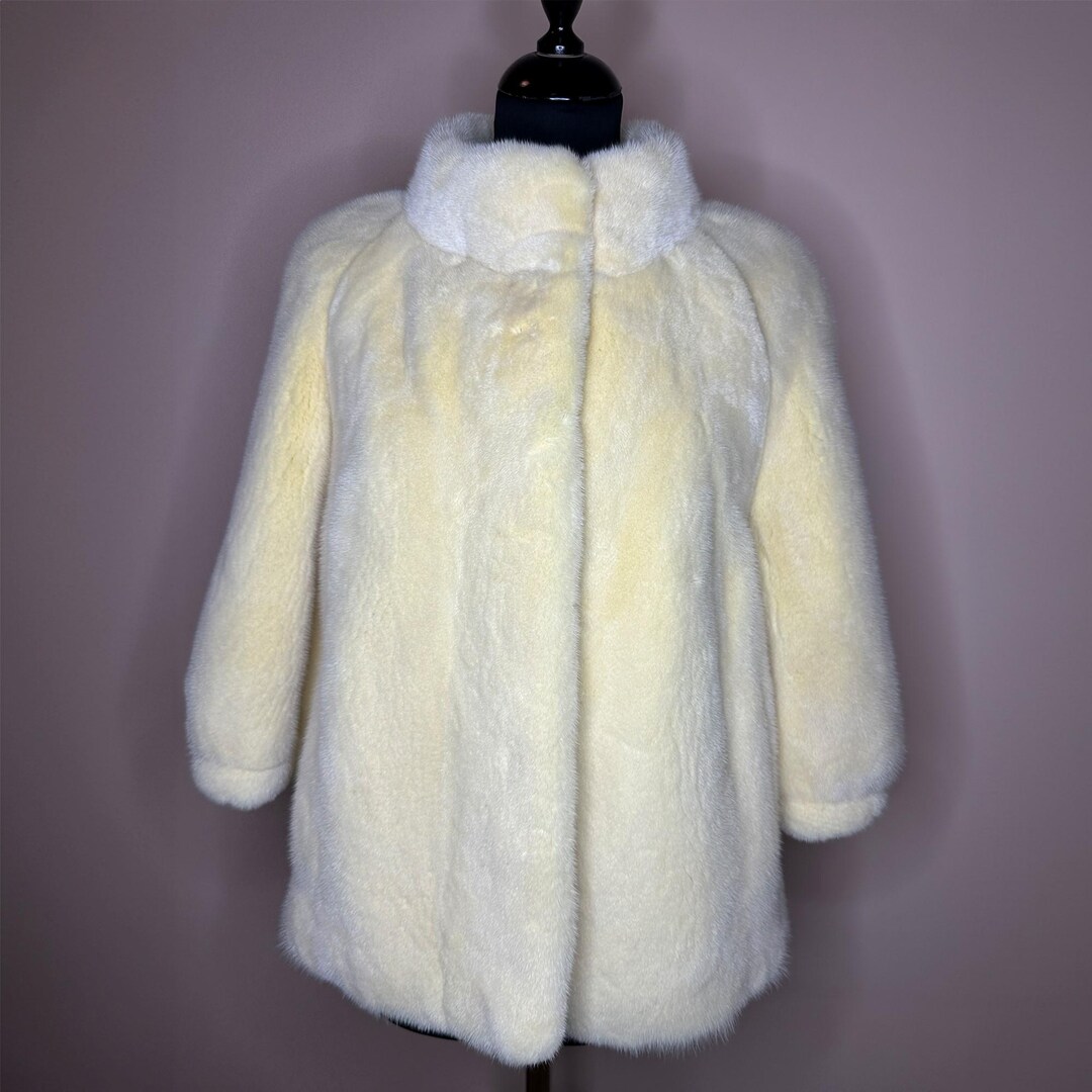 Luxury Fur Coat, White-lemon Fur, NAFA Exclusive Jacket, Winter Fashion ...