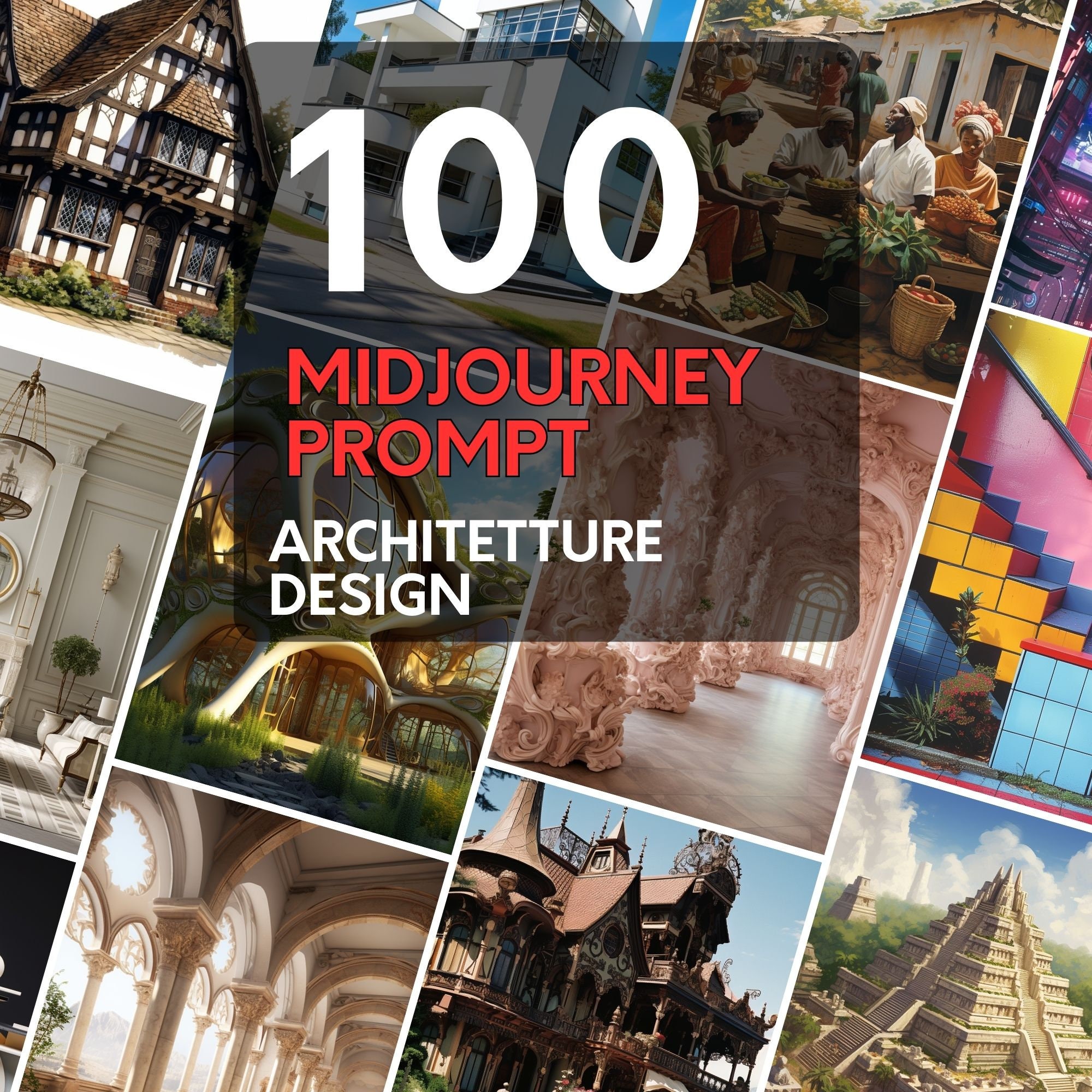 100 Architecture Midjourney Prompts, Midjourney Architecture Design, AI Generated Design, Easy ...