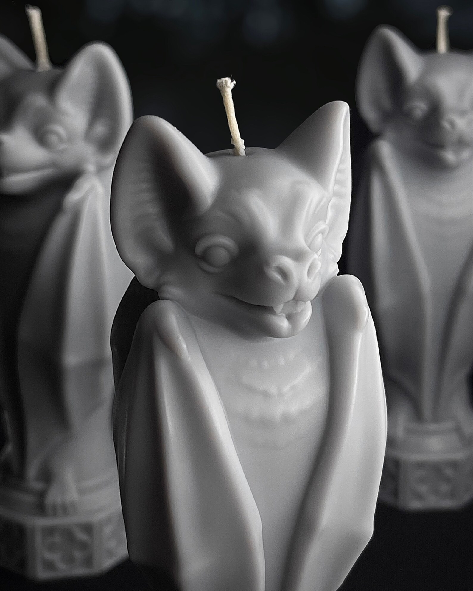 Gothic Bat Candle Soy Wax Vegan Spooky Halloween Statue Fall Decoration ...
