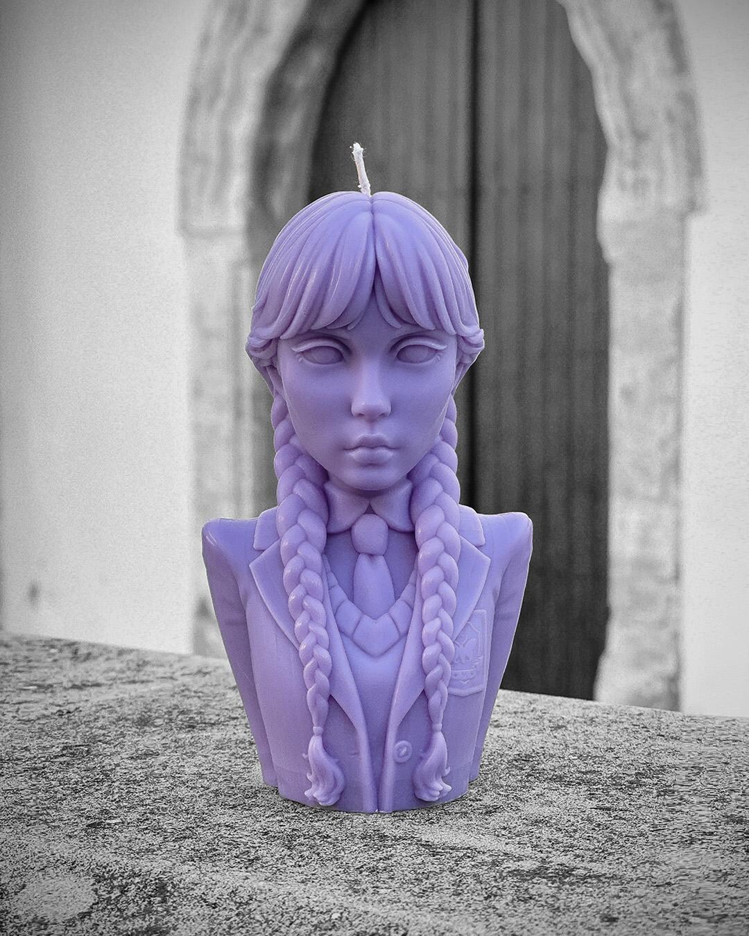 Wednesday Candle, Sculptural Soy Wax Candle, Spooky Halloween Home ...