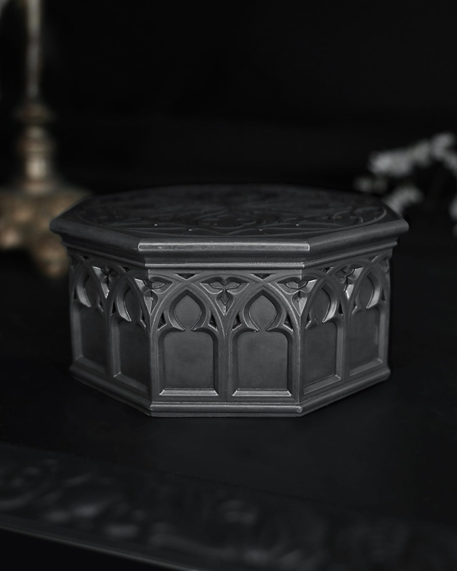 Gothic Candle Holder - Handmade Black Altar Pedestal - BLACK - Etsy