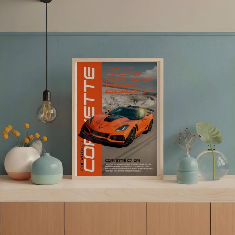 Chevrolet Corvette C7 ZR1 Poster Digital Download by Drivearts - Etsy