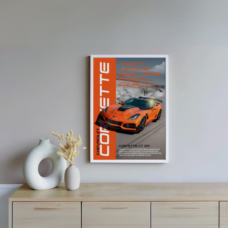 Chevrolet Corvette C7 ZR1 Poster Digital Download by Drivearts - Etsy