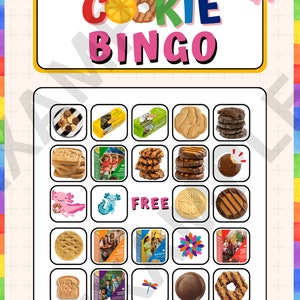 Girl Scout Cookie Bingo ABC Bakers 22 Unique Cards Calling Cards - Etsy
