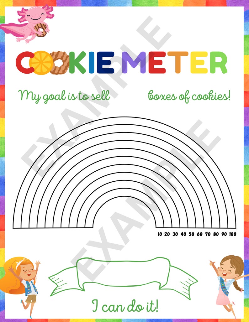 Girl Scouts Cookies - Cookie Meter - Goal Tracker - Etsy
