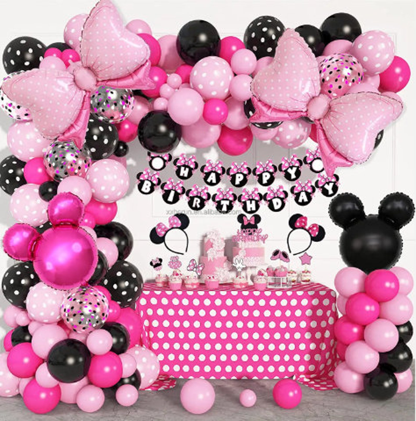 Minnie Mouse Bowtique Balloon Arch Kit. Minnie Mouse Birthday Party ...