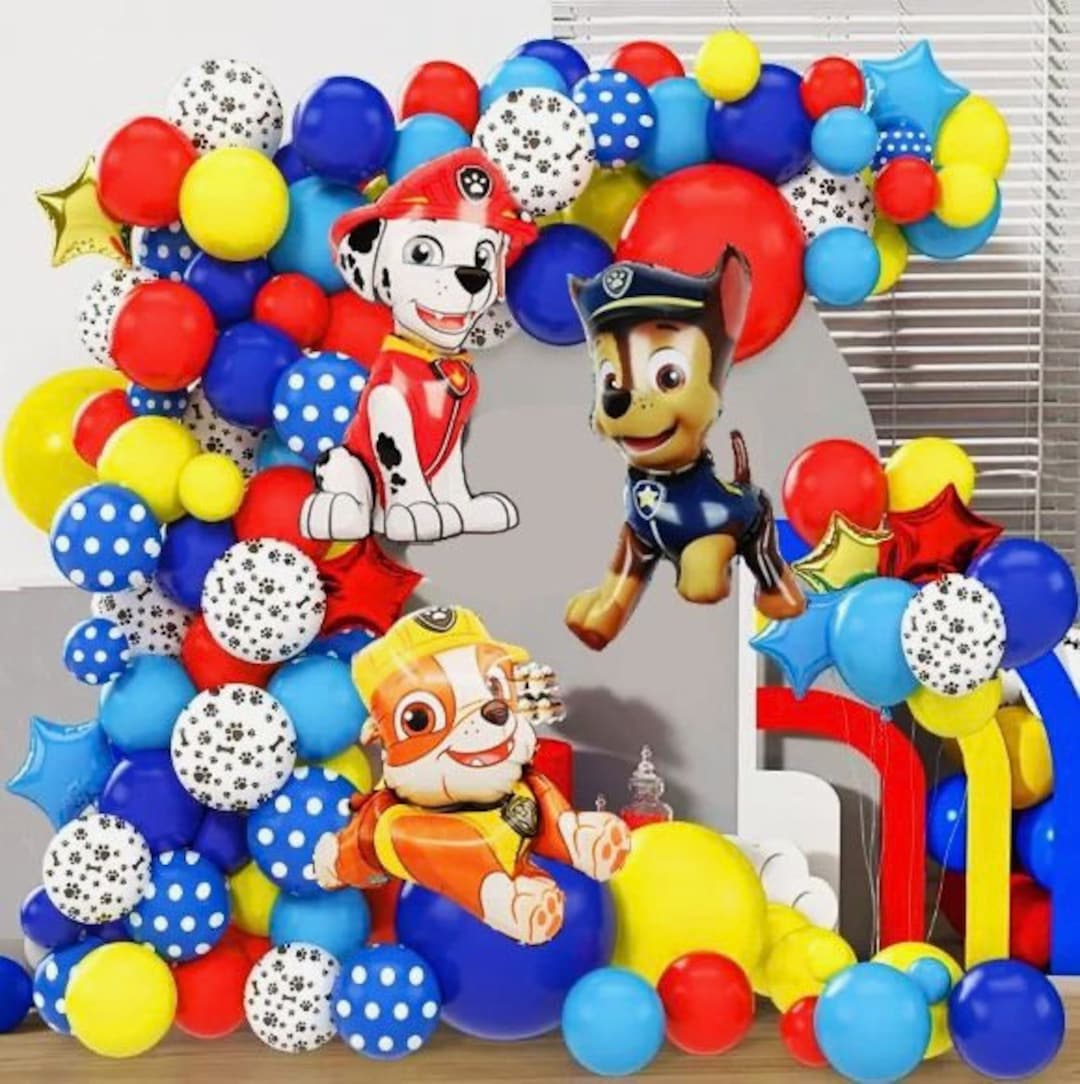 Paw Patrol Adventure Balloon Arch Kit Chase, Rubble, Marshall. Rescue Pups Balloon Garland - Etsy