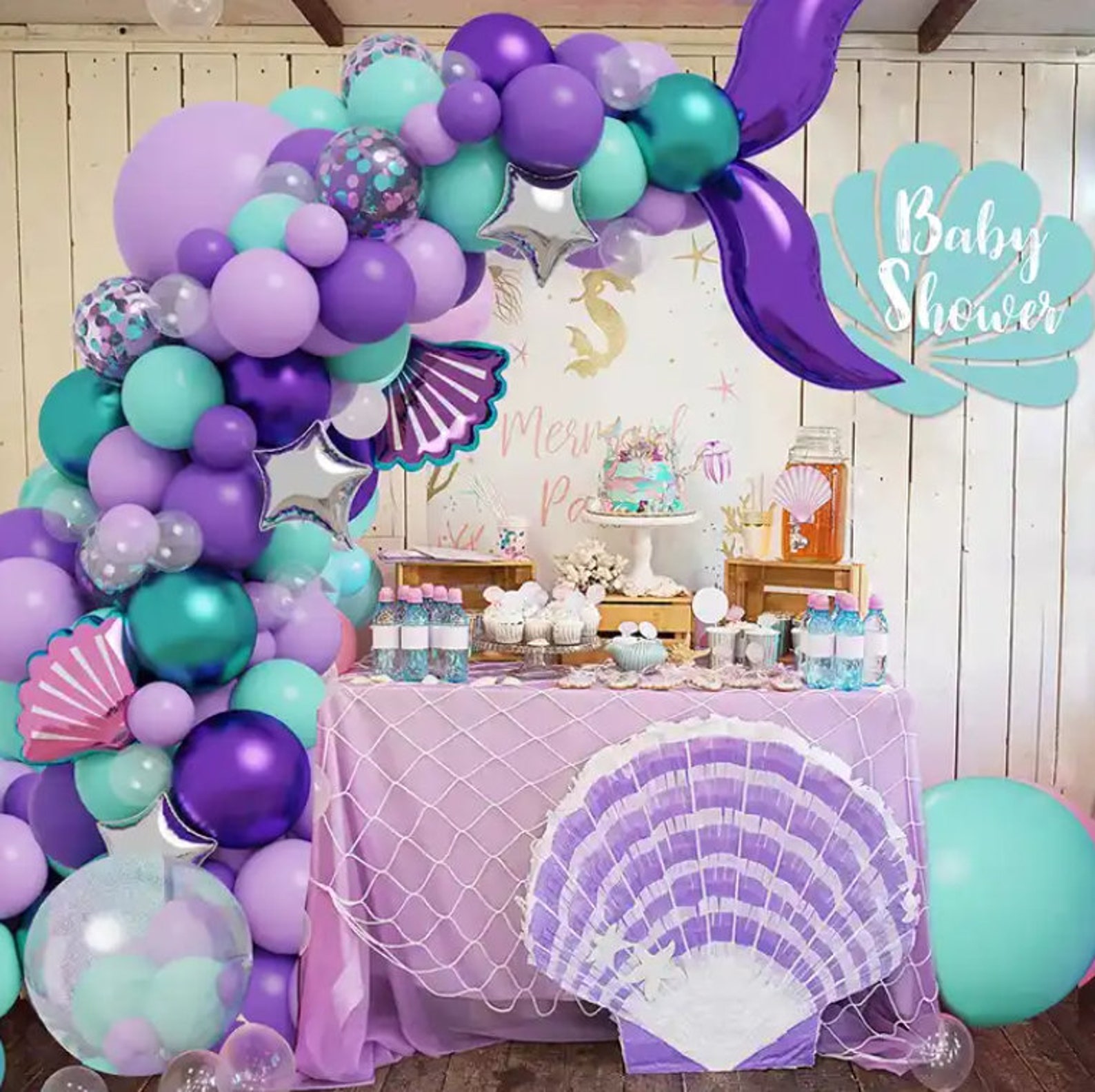 Mermaid Balloon Arch Kit: Under the Sea Party Garland - Etsy
