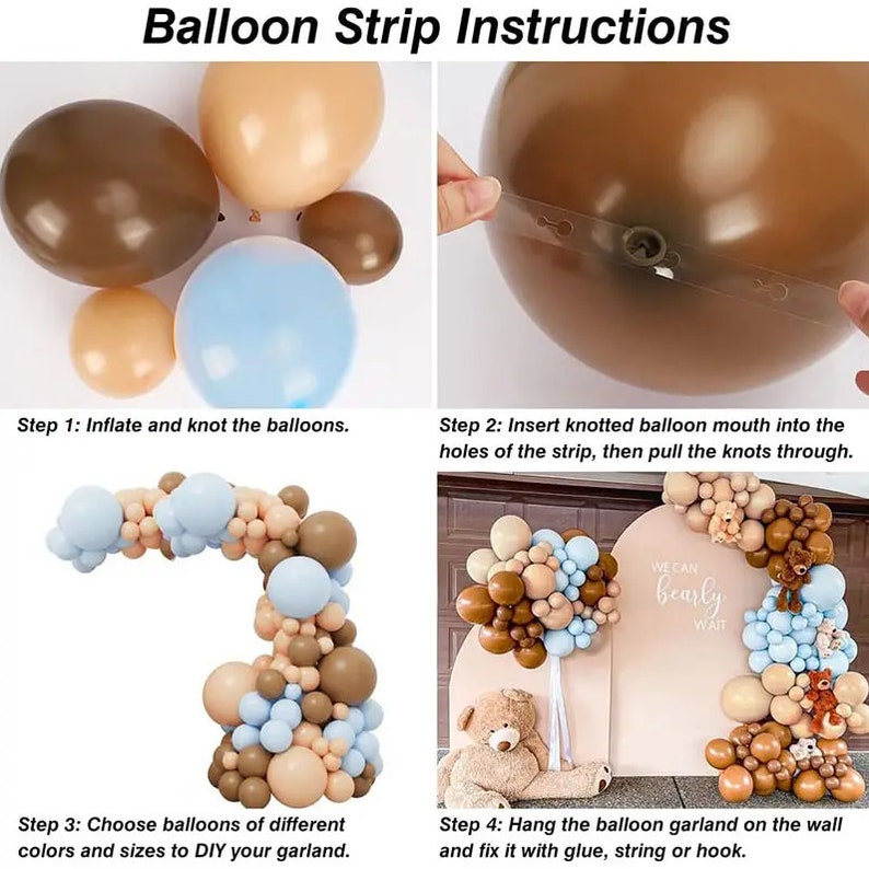 Brown & Blue Balloon Arch Kit: Rustic Baby Shower Decor - Etsy