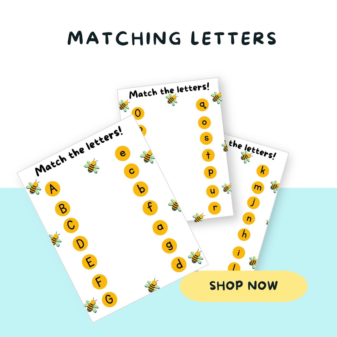 Digital Upper and Lowercase Matching Letters Worksheets | Homeschool ...