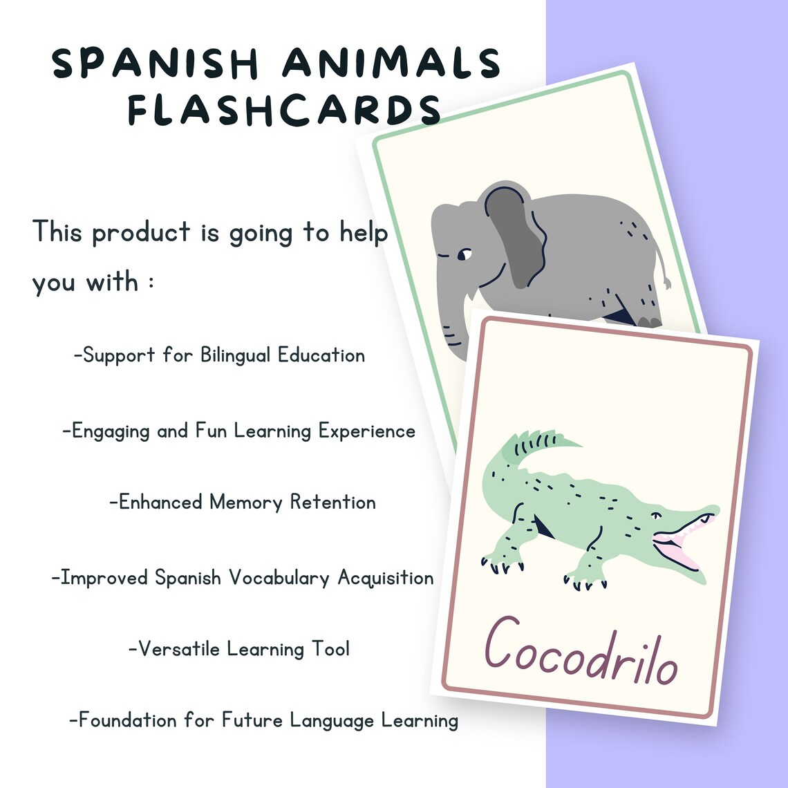 Spanish Animal Flashcards Bilingual Homeschooling Resources educational ...