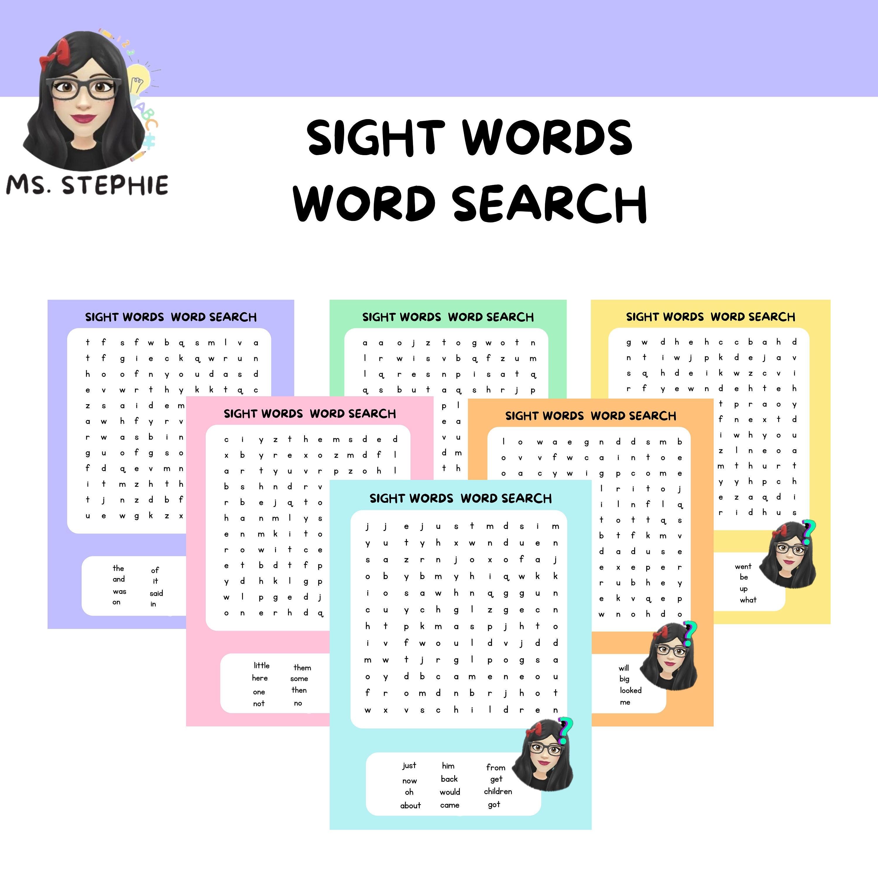 Digital Sight Words Word Search, Homeschool Resources, Reading Skills ...