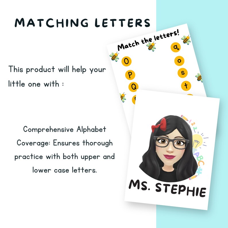 Digital Upper and Lowercase Matching Letters Worksheets | Homeschool ...
