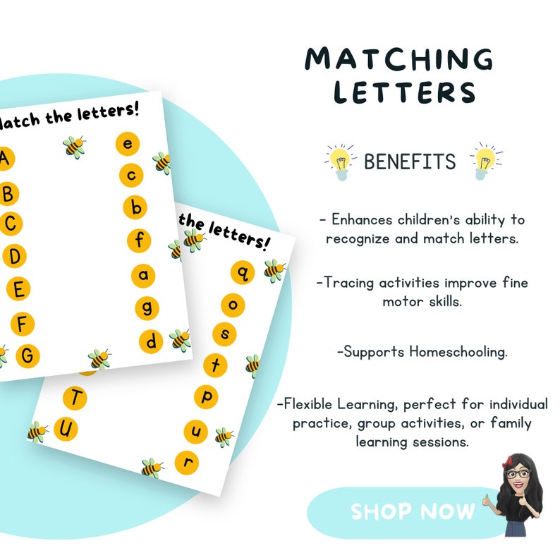 Digital Upper and Lowercase Matching Letters Worksheets | Homeschool ...