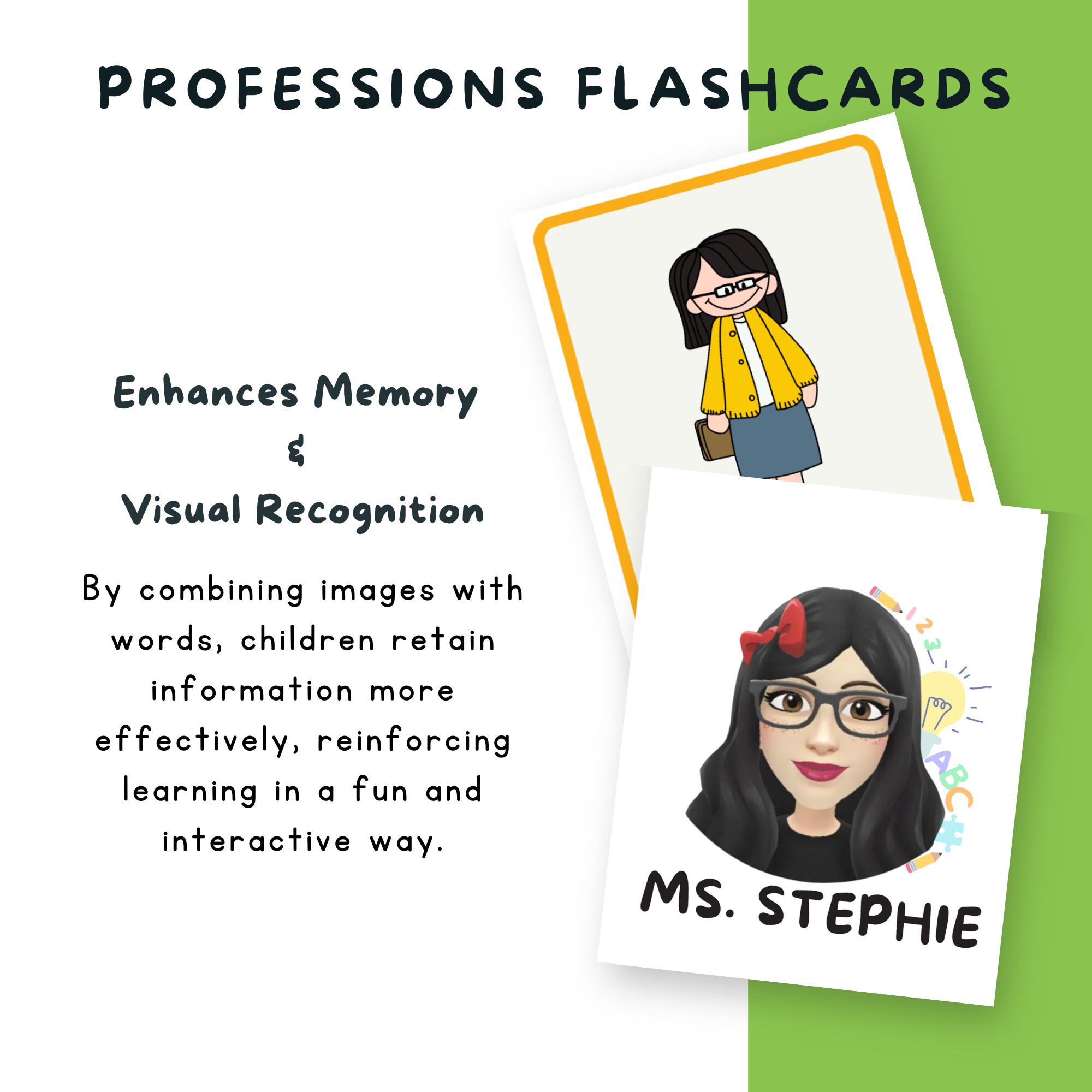 26 Spanish Professions Flashcards | Bilingual Learning Cards | Jobs ...