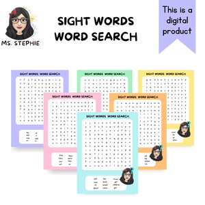 Digital Sight Words Word Search, Homeschool Resources, Reading Skills ...