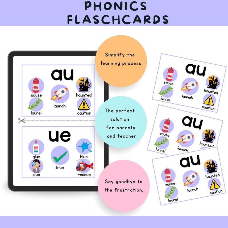 Phonics Flashcards: Digraphs and Diphthongs Homeschool Resource ...