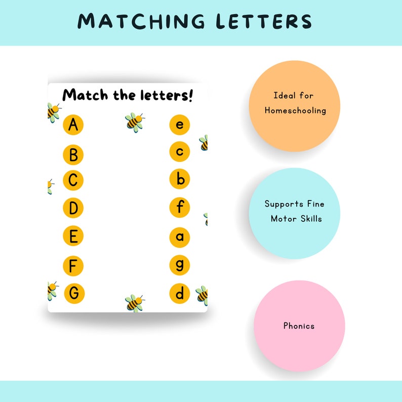 Digital Upper and Lowercase Matching Letters Worksheets | Homeschool ...