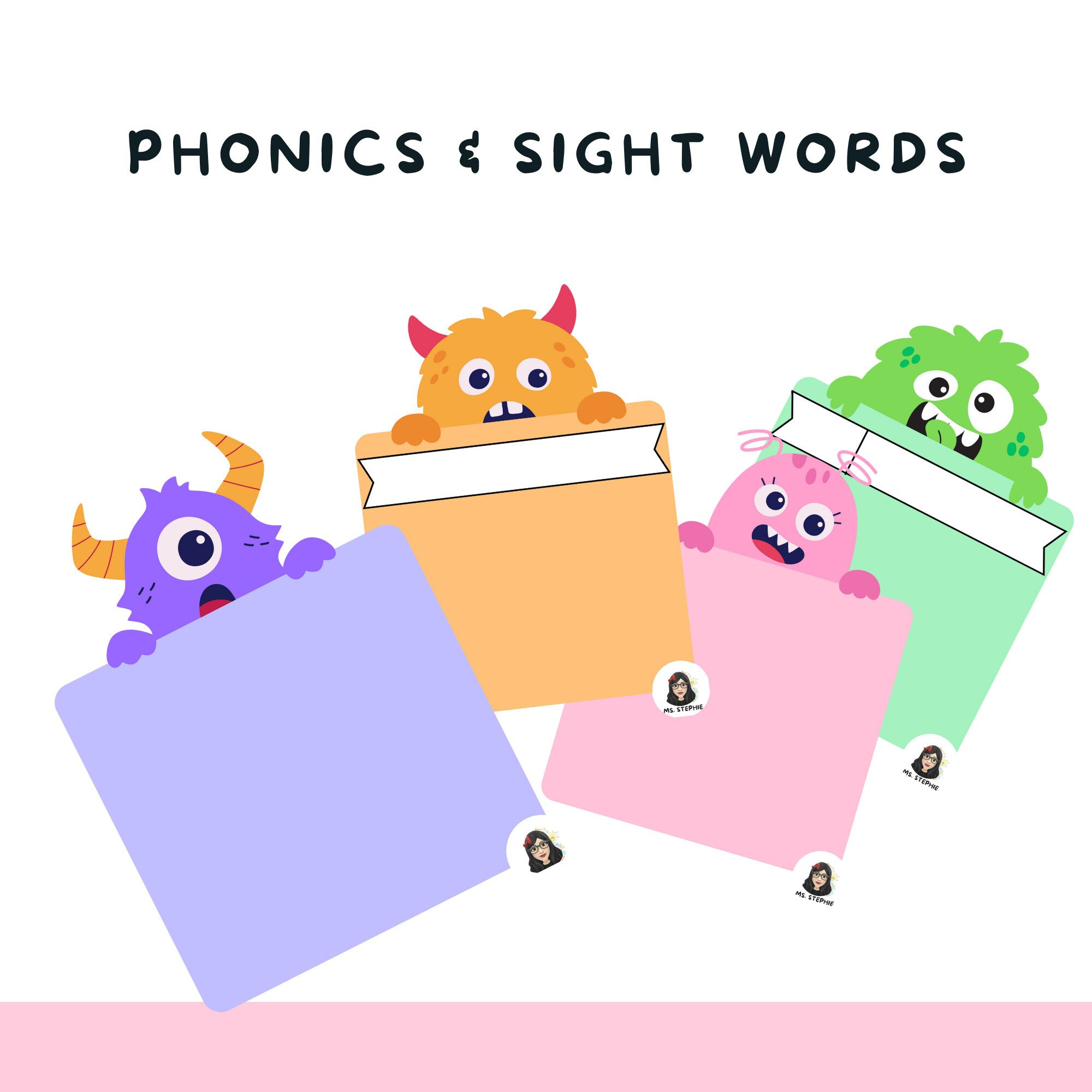 Monster Phonics & Sight Words Game: Interactive Learning (digital ...