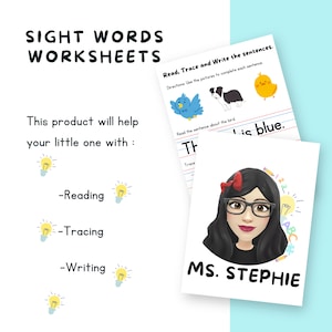 Educational Digital Printable Sight Words Worksheet| Perfect for ...