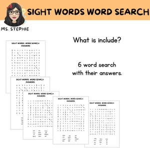 Digital Sight Words Word Search, Homeschool Resources, Reading Skills ...