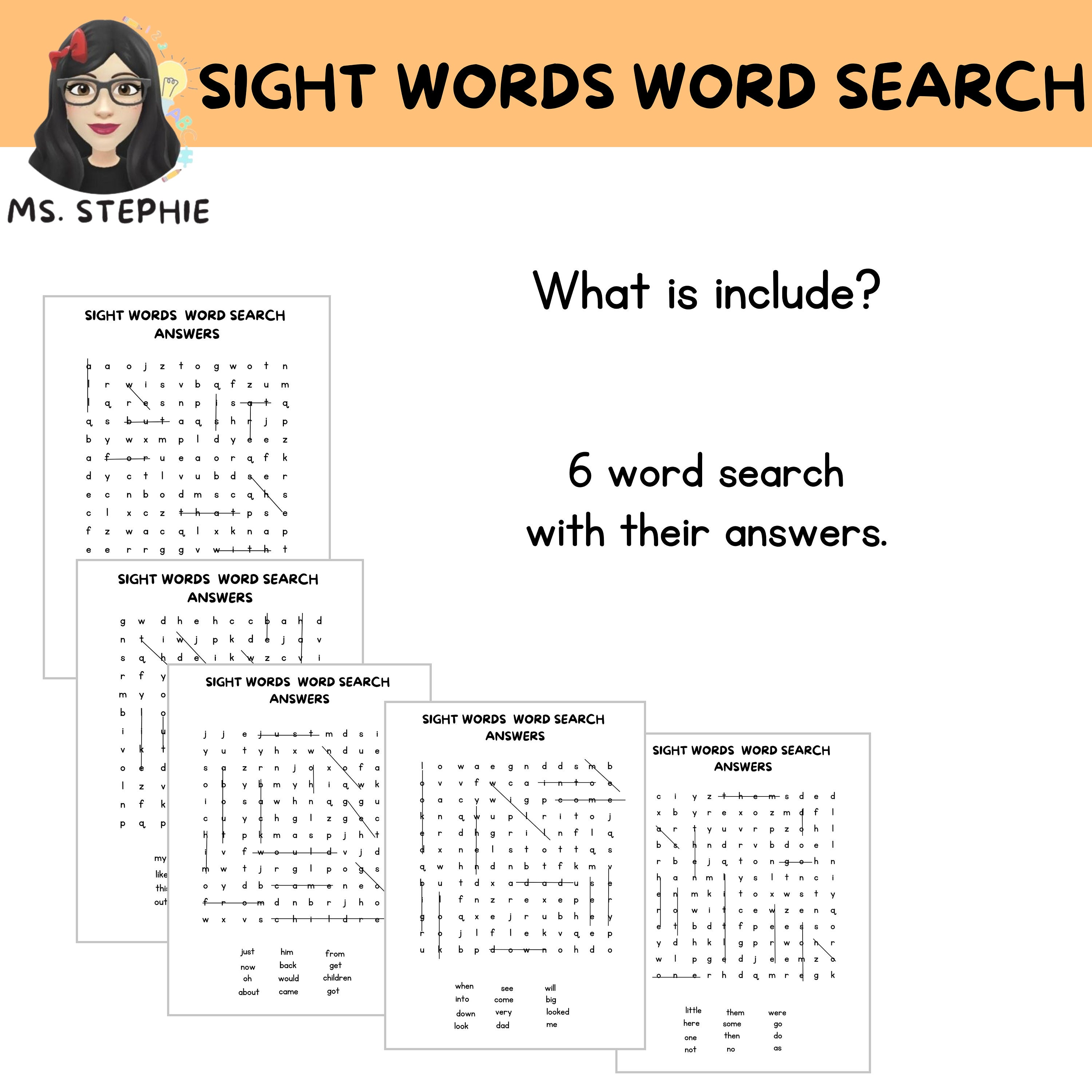 Digital Sight Words Word Search, Homeschool Resources, Reading Skills ...