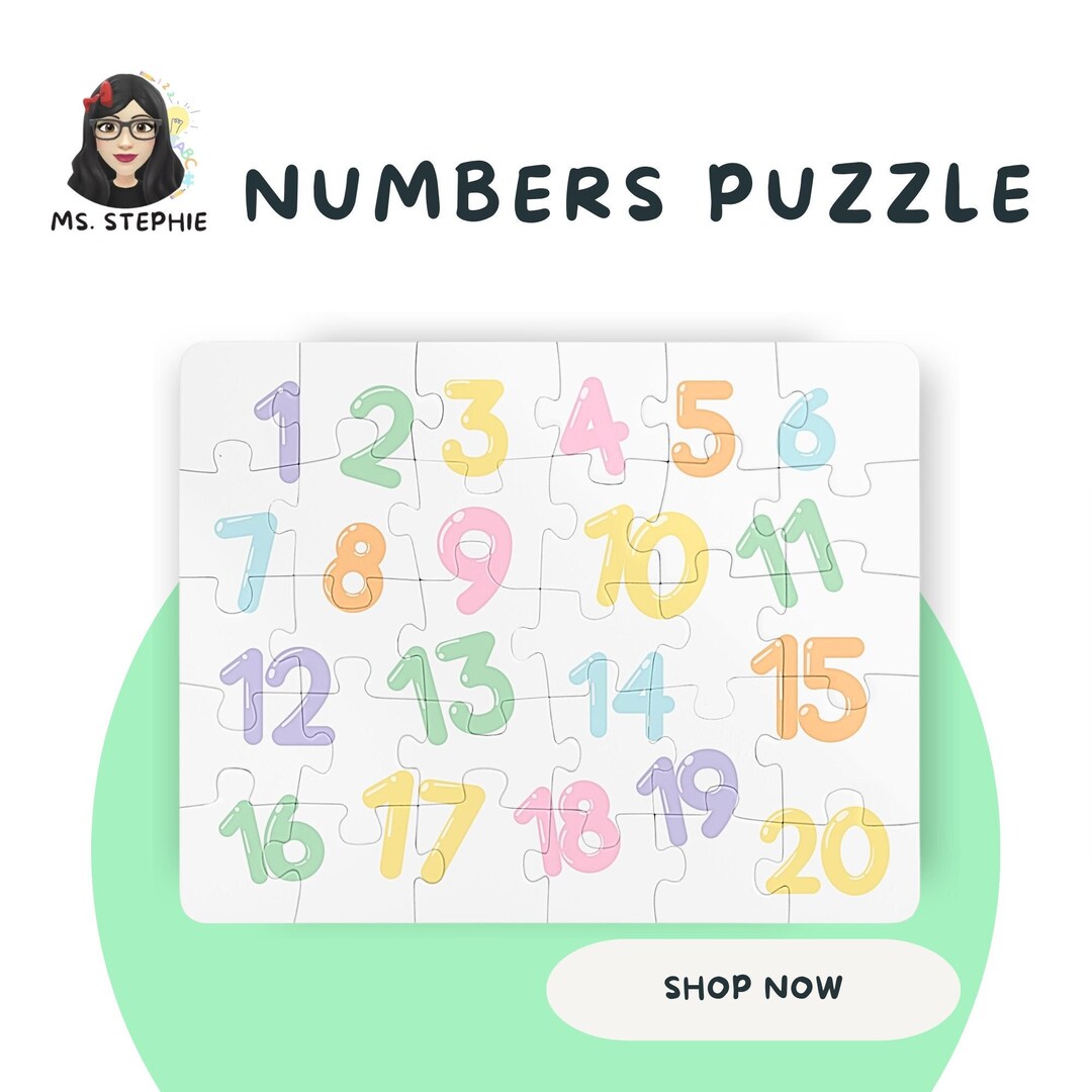 Numbers Puzzle for Toddlers | Math Puzzle | Homeschool Resource ...