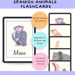 Spanish Animal Flashcards| Bilingual Homeschooling Resources ...