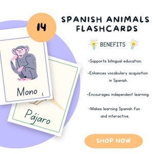 Spanish Animal Flashcards| Bilingual Homeschooling Resources ...