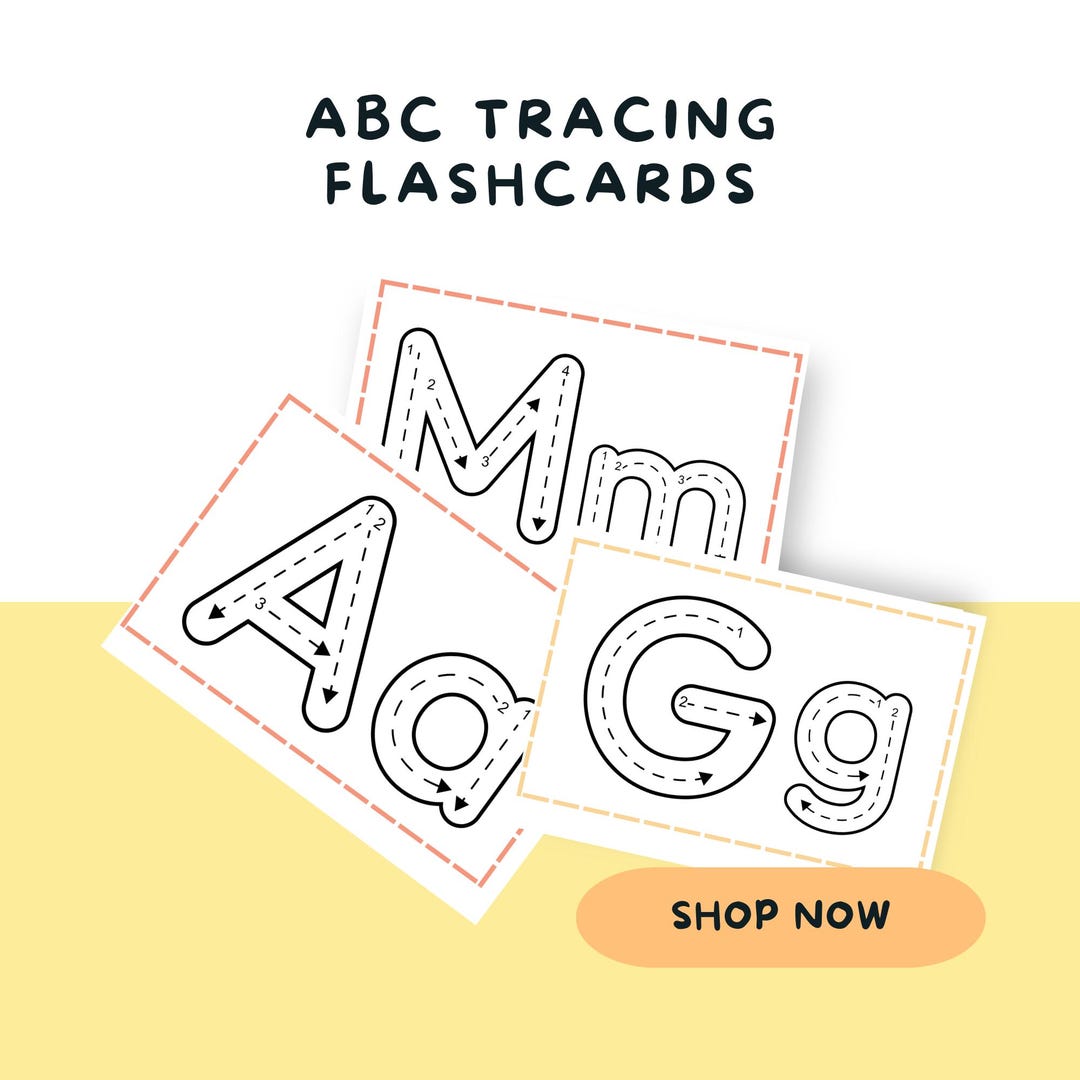 Digital ABC Tracing Flashcards , Alphabet Letter Tracing for Kids ...