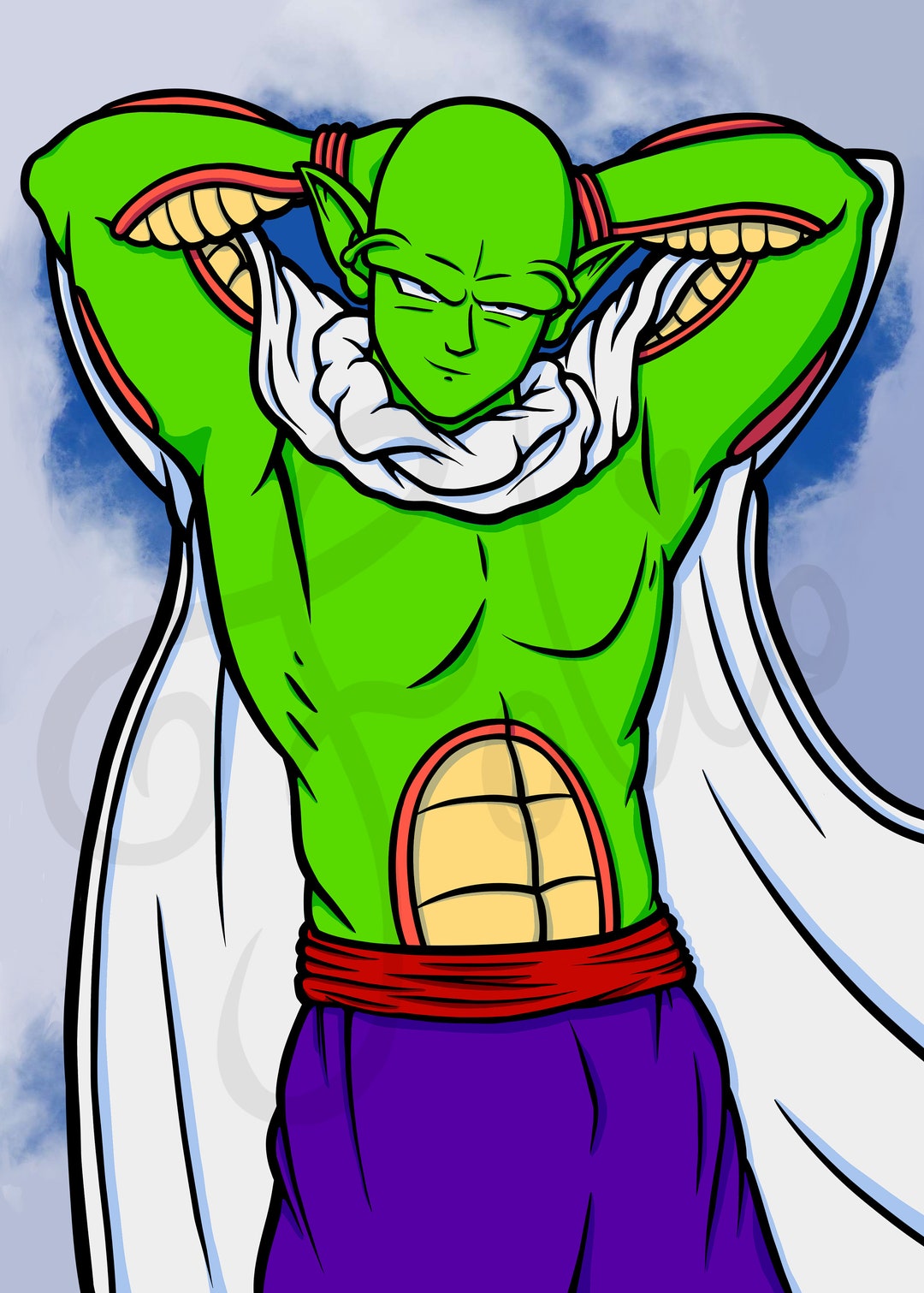 Dragon Ball Z Piccolo Pinup Fanart Print - Etsy