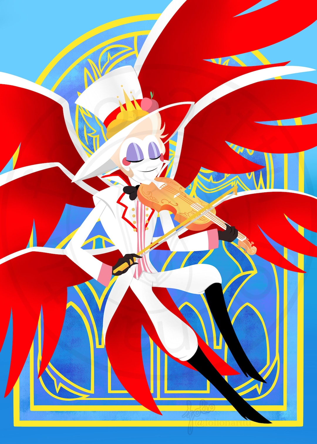 Hazbin Hotel Lucifer Fanart Print - Etsy