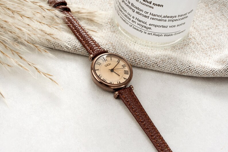 Vintage Leather Watch / Minimal Boho Watch / Minimal Wrist Watch ...