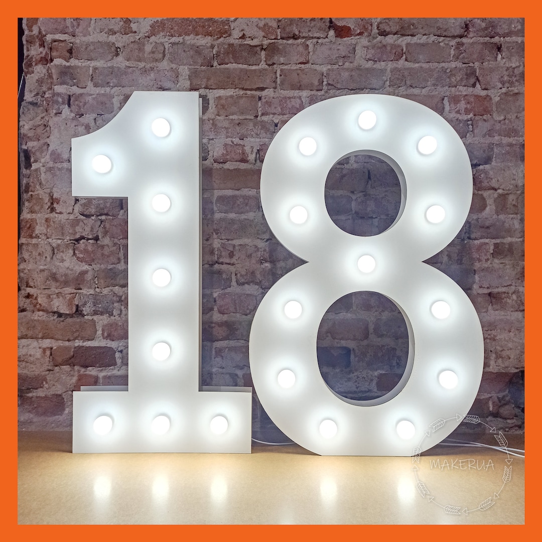 Numbers Lamp Light up Marquee Letters Birthday Decoration Event Party ...