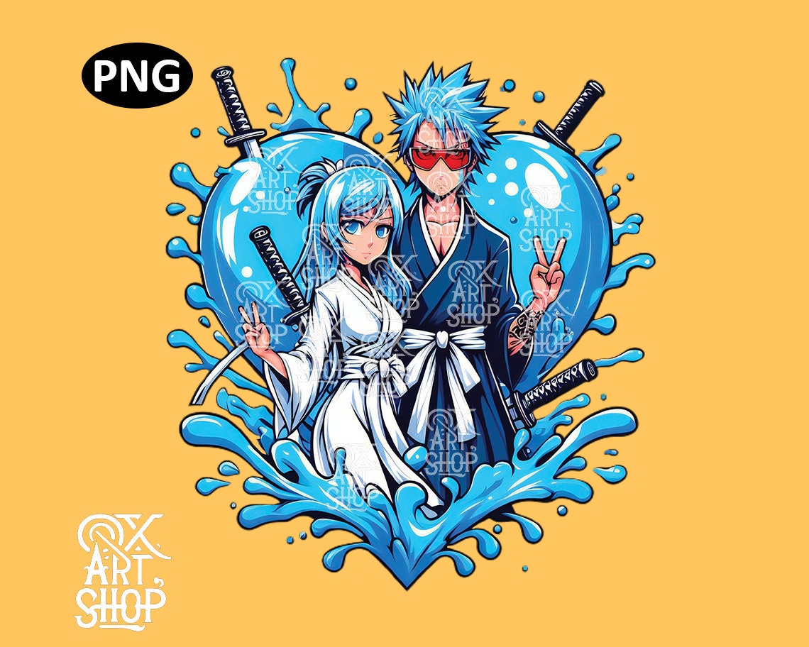 12 Cartoon Cute Bleach Love, Bleach Png, Printable Png, Midjourney Png ...